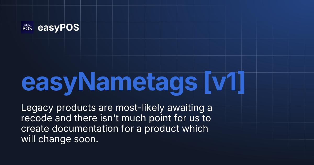 easyNametags [v1] | easyPOS